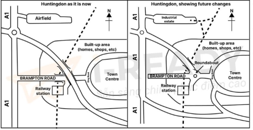 The maps below show Huntingdon as it is now, and how it will change in ...