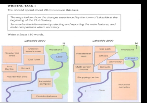 The diagram shows Lakeside development between years 2000 and 2009 ...
