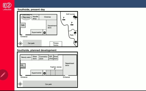 Band 6: The maps show Southside, a shopping mall, as it is now, and ...