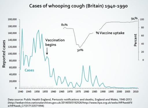 Band 5: The graph shows the impact of vaccinations on the incidence of ...
