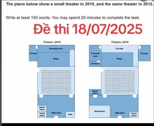 Band 6: the plans below show a small theater in 2010, and the same ...