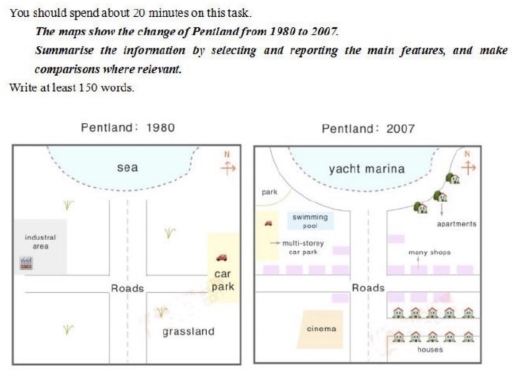 Band 6: The maps show the change of Pentland from 1980 to 2007 ...