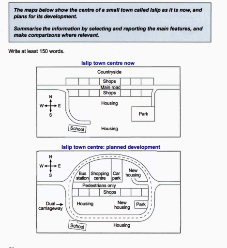 Two maps indicate current and future development of the city (User ...