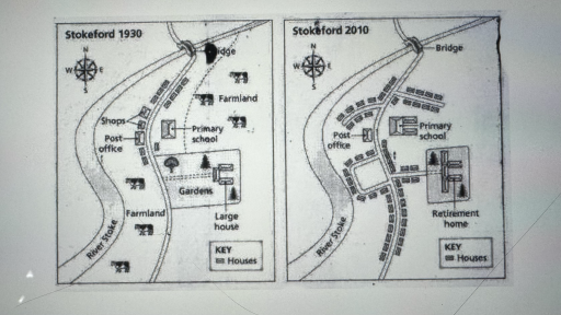 The maps below show the village of Stokeford in 1930 and in 2010. (User-Written IELTS Writing ...