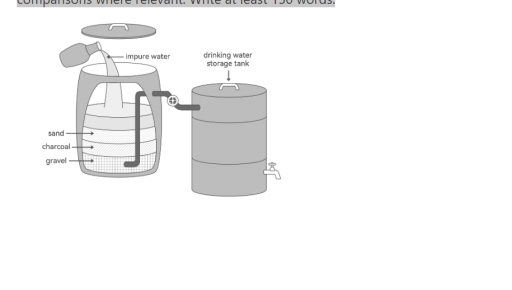 The diagram below illustrates how a simple water filter is constructed ...