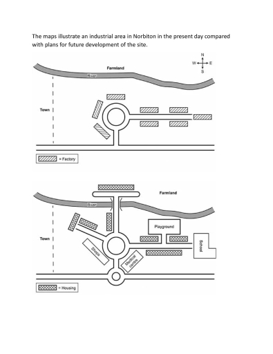 The map illustrate an industrial in Norbit on in the present day ...