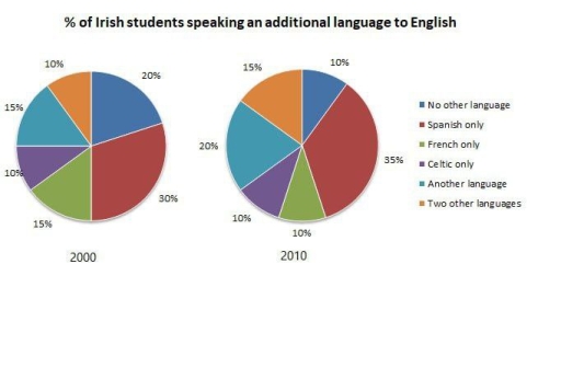 Proportion of Irish students speaking an additional language to English ...