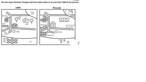 Band 8: the two maps illustrate changes that have taken place in an ...