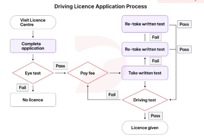 Band 9: The diagram below shows the usual process a person must go ...