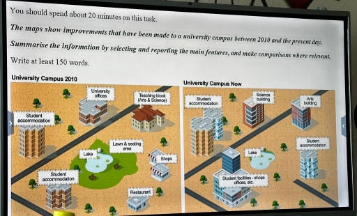 Band 9: The maps show inprovements that have been made to a university ...