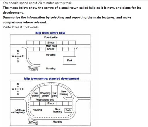 Band 7: the maps below shows the center of a small town called islip ...