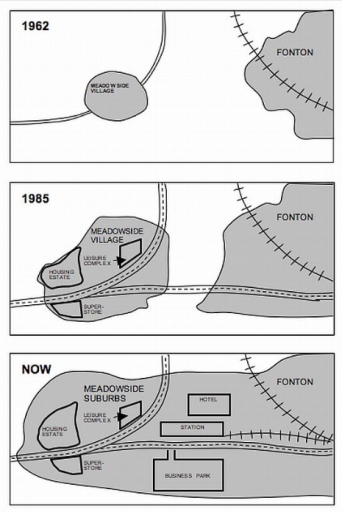 Band 6: The maps below show the changes that have taken place in ...