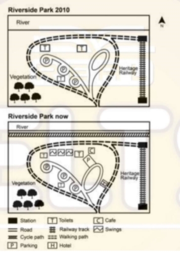 The maps below show the Riverside Park in 2010 and now. (User-Written ...