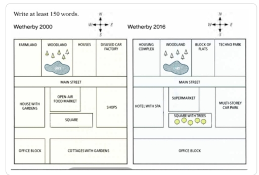 The maps below show the changes experienced by the town Wetherby at the ...