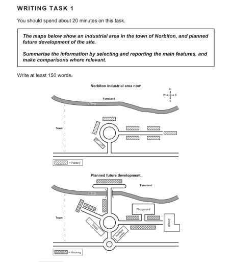 The maps below show an industrial area in the town of Norbiton, and ...
