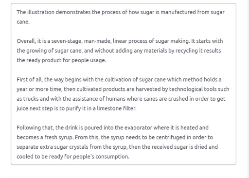 Band 6: The illustration demonstrates the process of how sugar is ...