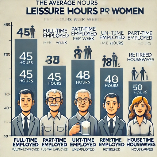 The bar chart below shows the average number of hours of leisure time ...
