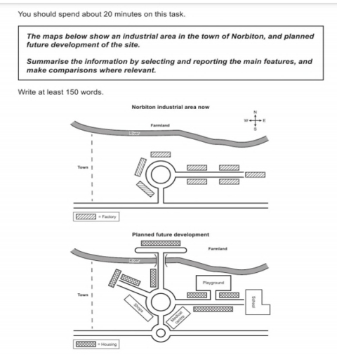 You should spend about 20 minutes on this task. The maps below show an ...