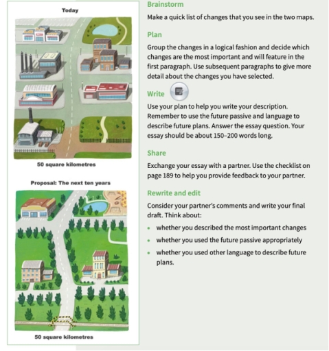 Band 8: The two maps show an existing city and proposed changes for the ...